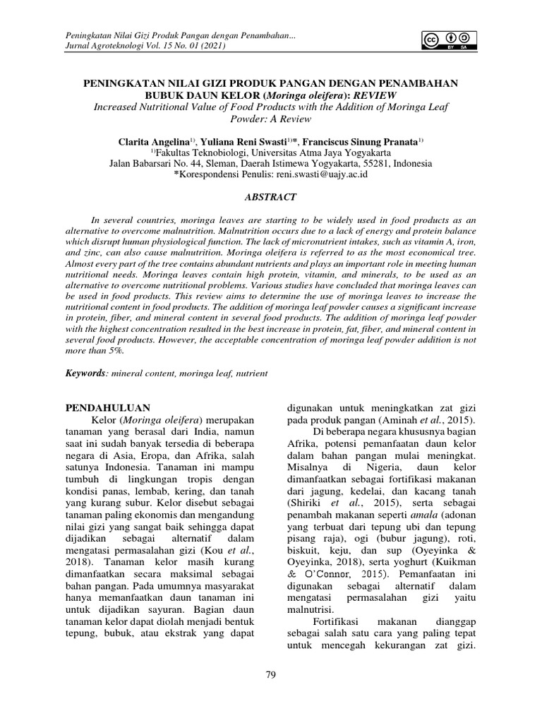 Clarita Angelina, Yuliana Reni Swasti, Franciscus Sinung Pranata | PDF ...