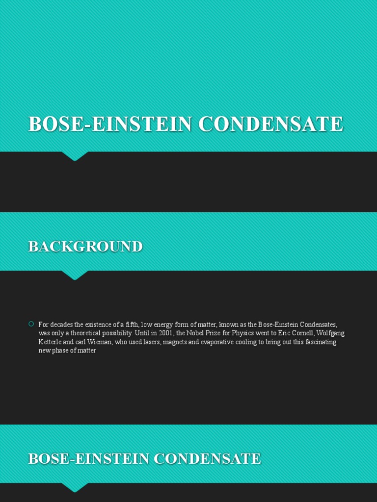 Bose-Einstein Condensate | PDF | Applied And Interdisciplinary Physics ...