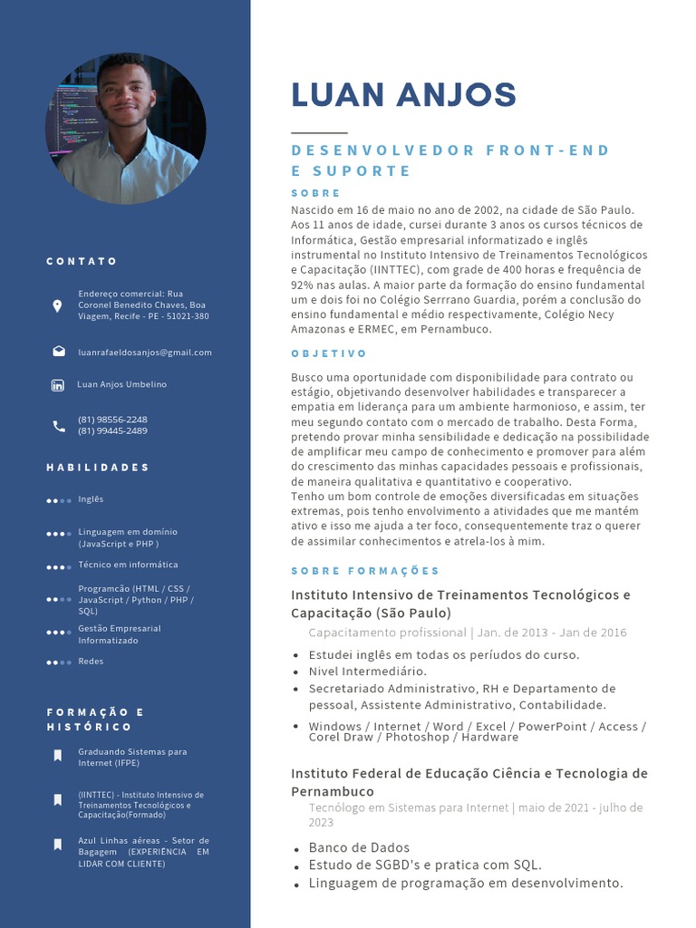 Currículo Profissional TI-HELP DESK | PDF | Desenvolvimento ...