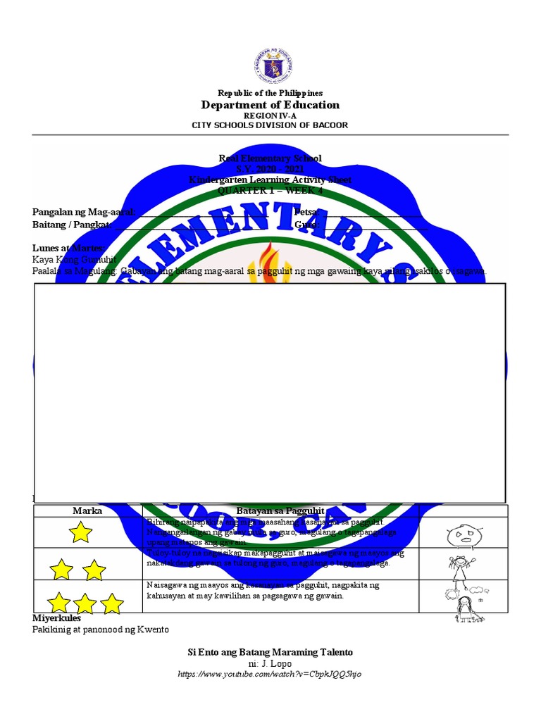 Kinder Quarter-1-Week-4-Activity-Sheets | PDF