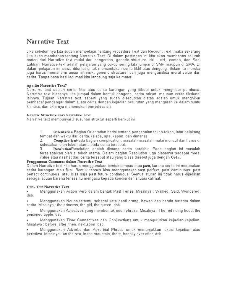 Narrative Text | PDF