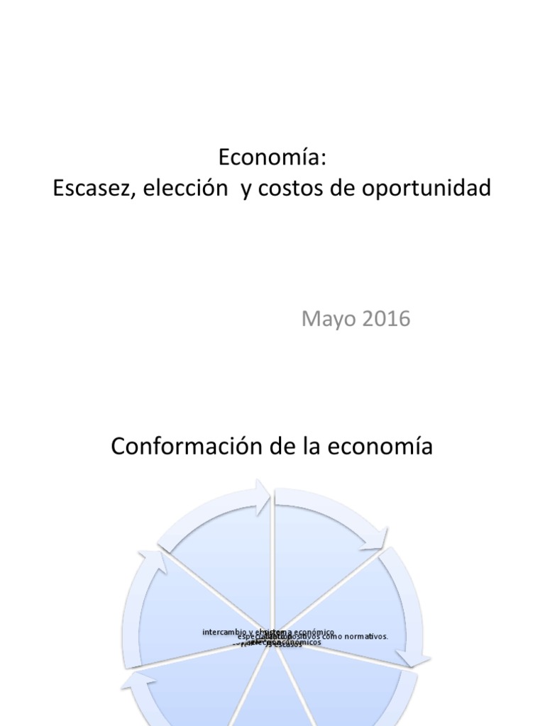 Escasez, Elección y Costos de Oportunidad | PDF | Bienes | Sistema ...