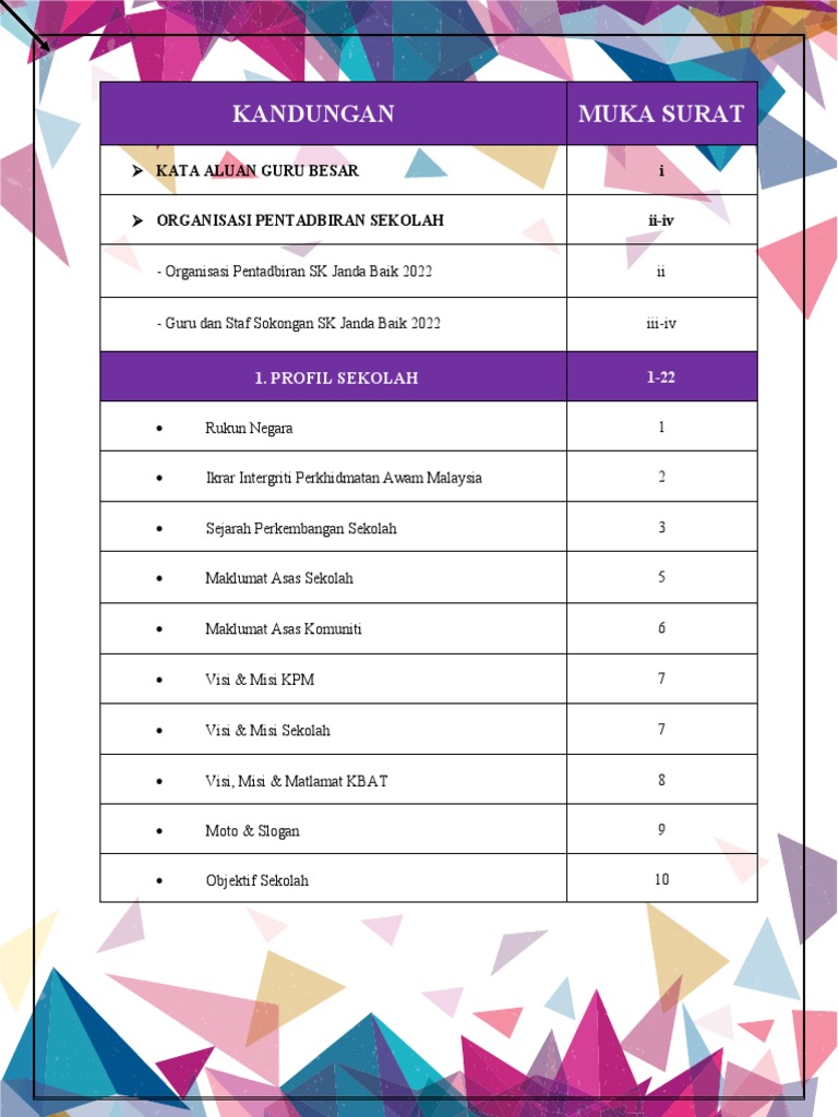 Buku Pengurusan Sekolah SK Janda 2021zai6 | PDF