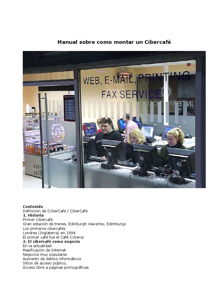 Guía para Montar un Cibercafé | PDF | Tecnología de medios | Tecnología ...