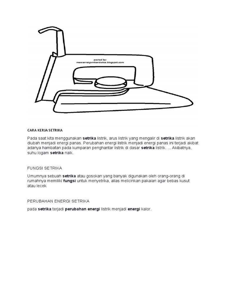 Fungsi Cara Kerja Setrika | PDF