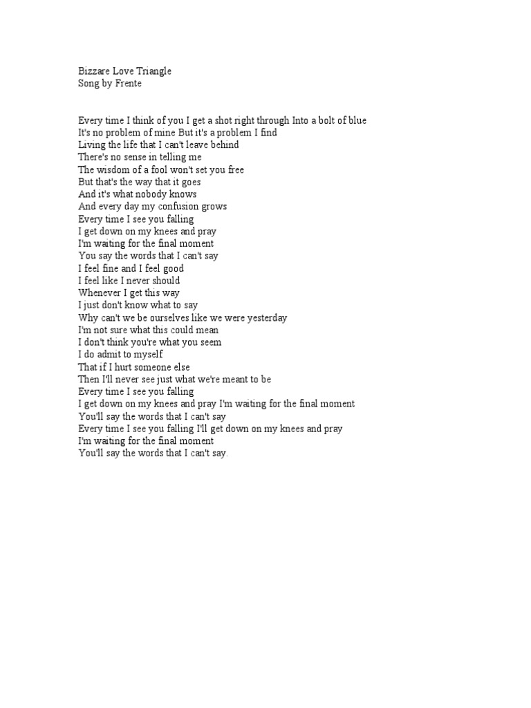 Bizzare Love Triangle-Frente | PDF | Poetry