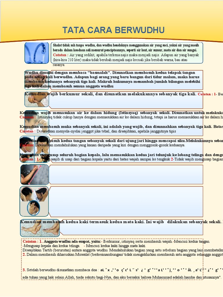 Tata Cara Berwudhu | PDF