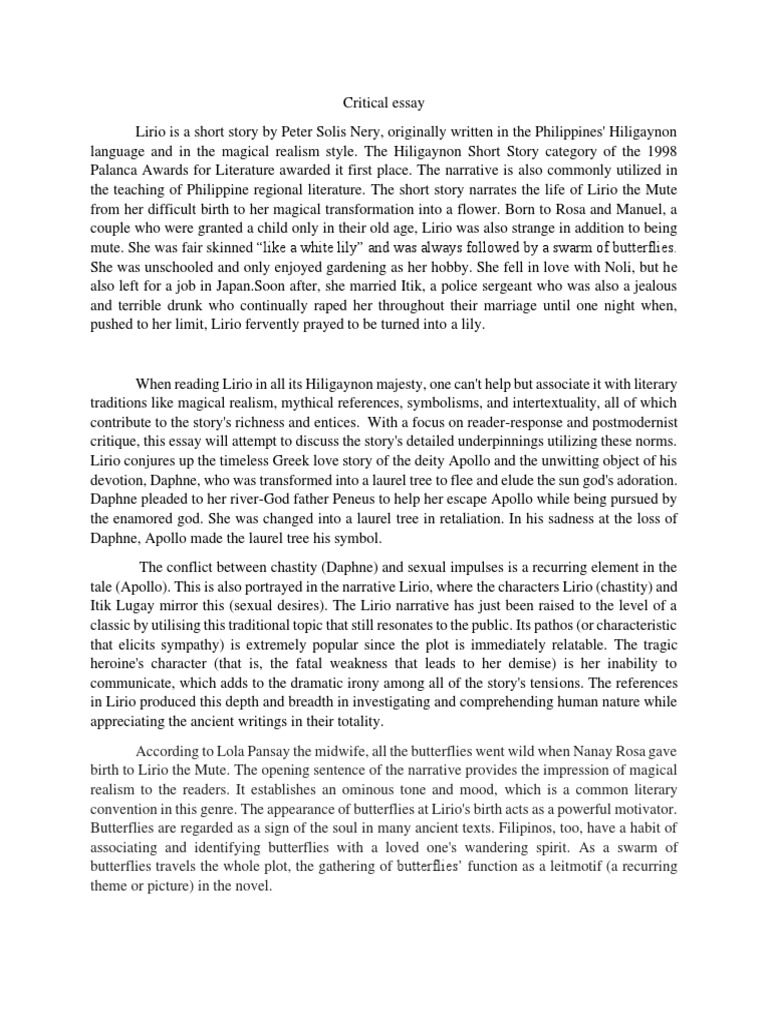 Critical Essay | PDF