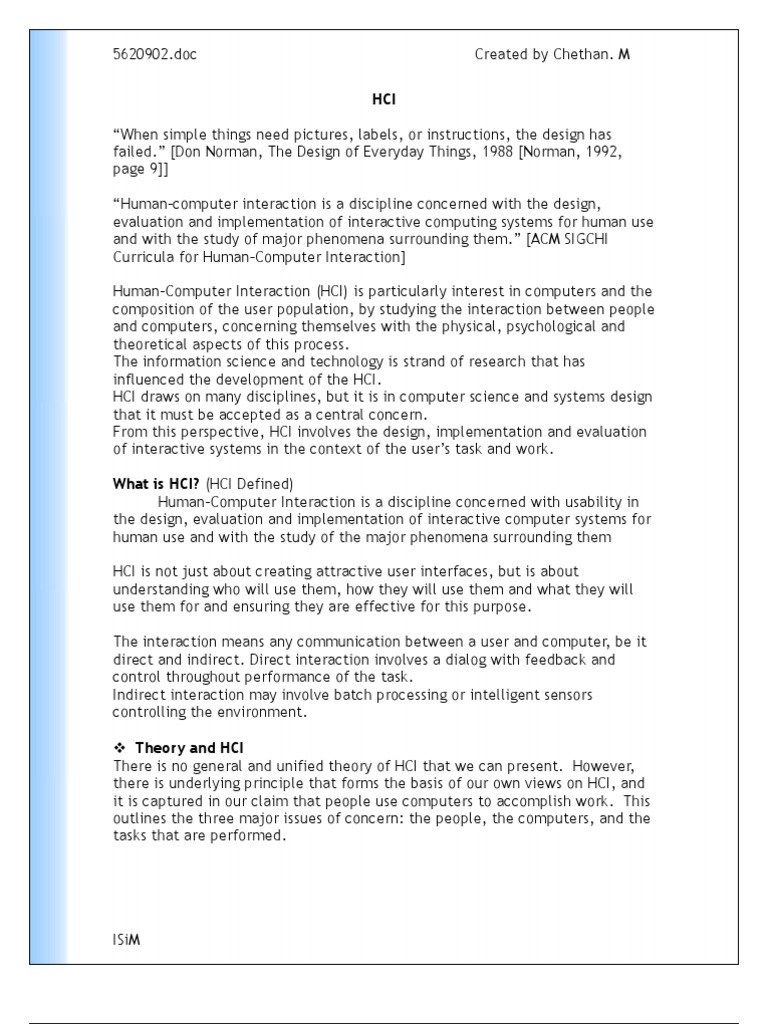 HCI | PDF | Human–Computer Interaction | Usability