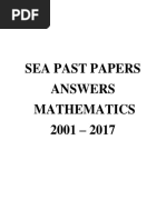 SEA Practice Test 2 Mathematics | PDF | Numbers | Elementary Mathematics