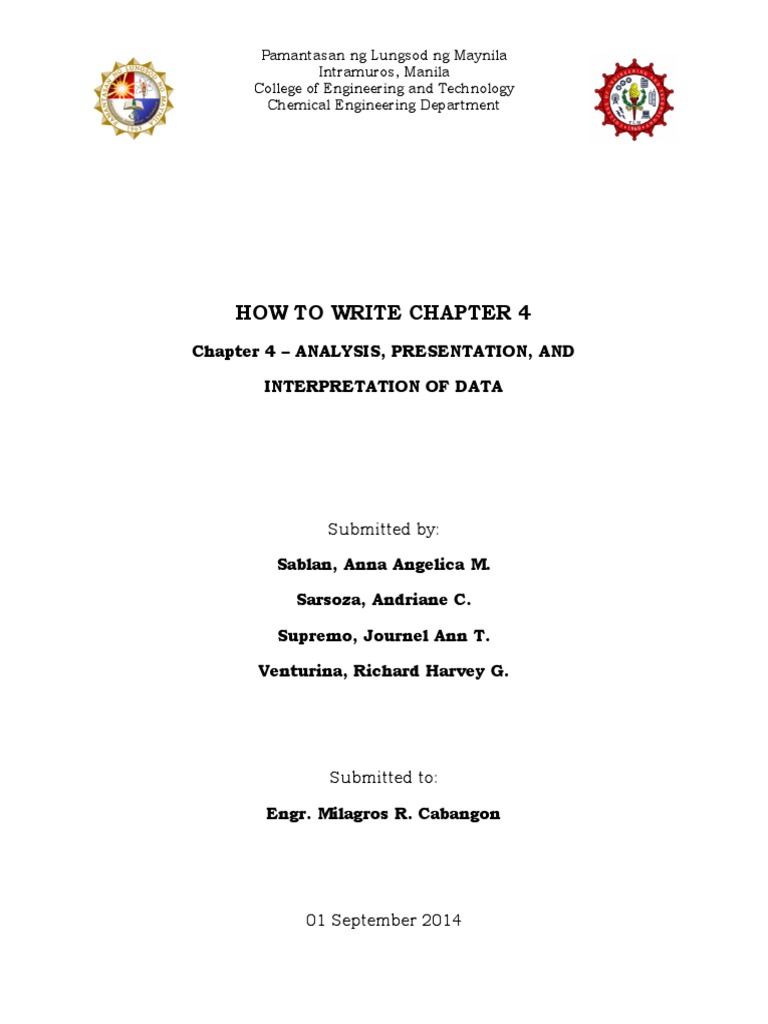 How To Write Chapter 4 | Download Free PDF | Quantitative Research ...