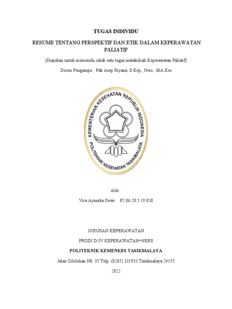 Tugas Individu Kep Paliatif | PDF