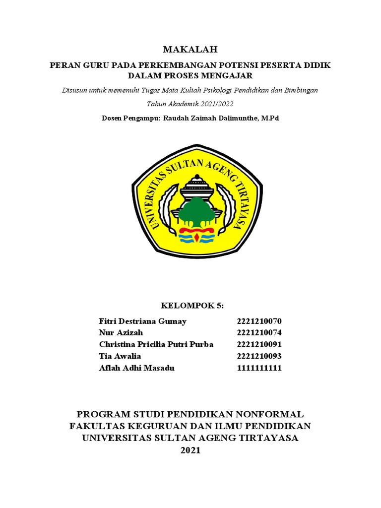 Makalah KEL 5 POTENSI | PDF