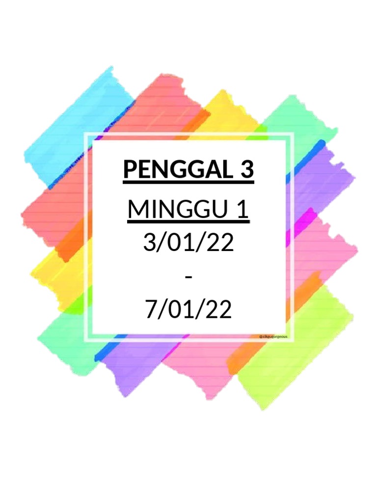 Soft Copy Divider Abstrak Mingguan P3 Kum B | PDF