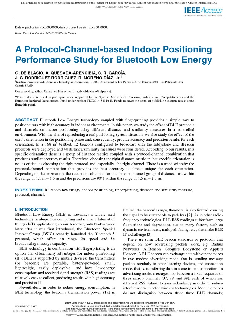 A Protocol-Channel-based Indoor Positioning Performance Study For ...