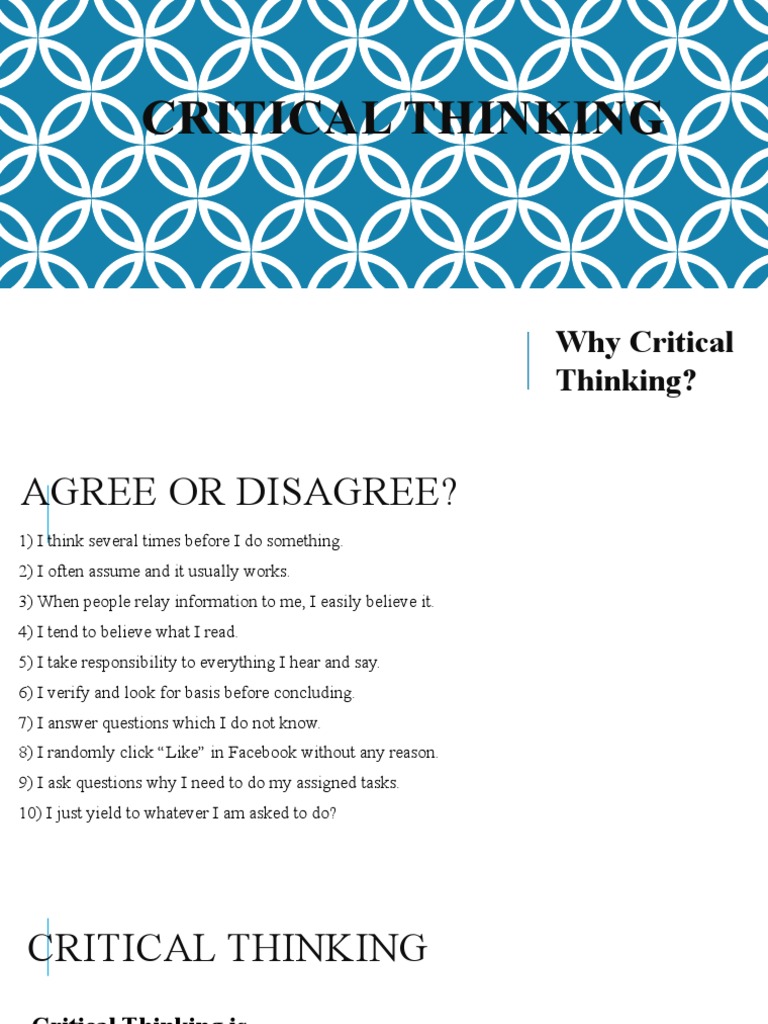 Critical Thinking | Download Free PDF | Critical Thinking | Thought