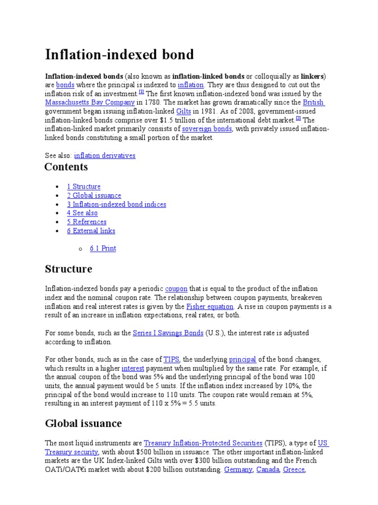Inflation Linked Bonds | PDF | Inflation Indexed Bond | Bonds (Finance)