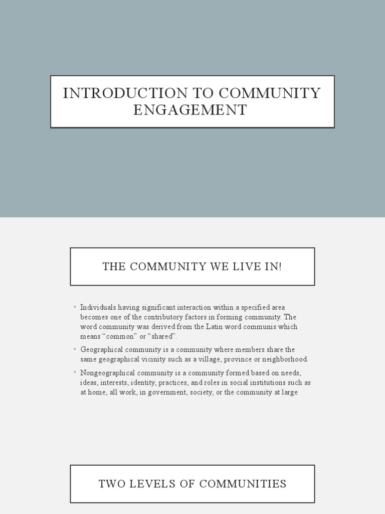 Community Engagement Essentials | PDF | Community | Communication