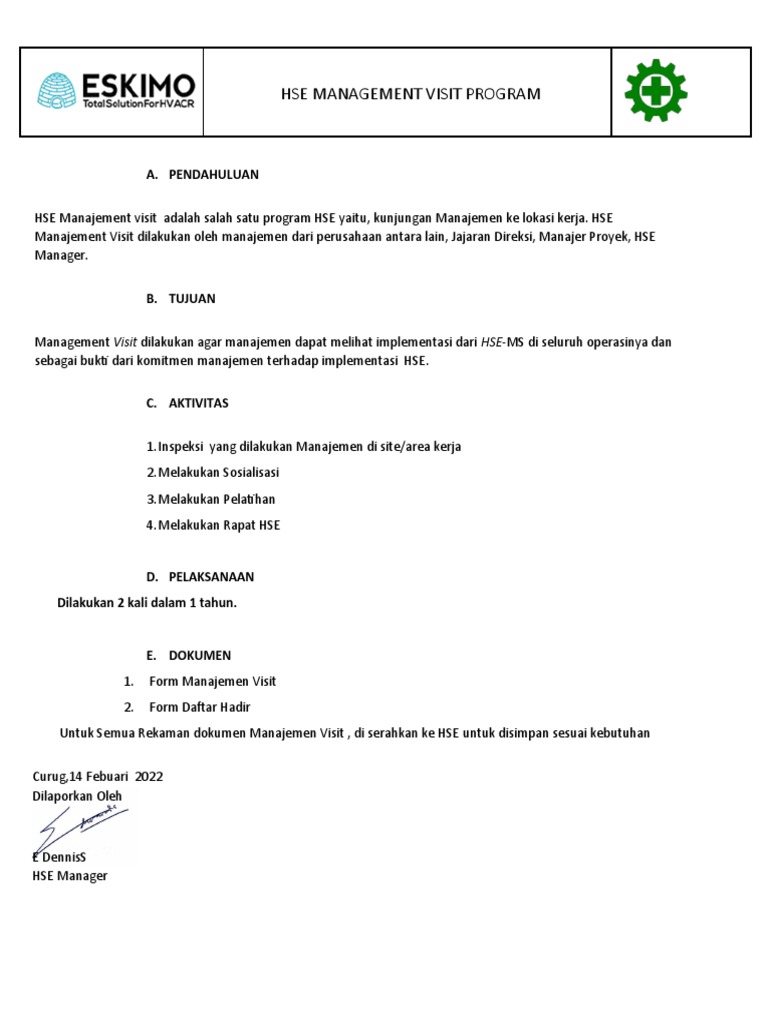 Management Visit Program | PDF