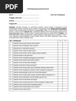 Self Rating Questionnaire (SRQ-20) | PDF | Pengembangan Diri