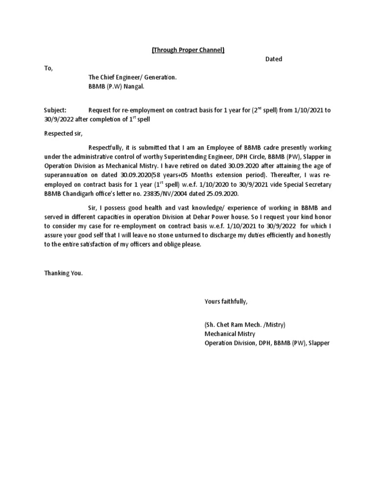 (Through Proper Channel) : ND ST | PDF