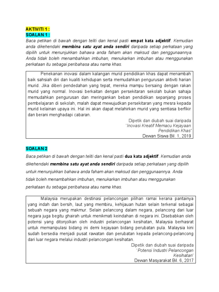 BM - T3 17 Jun - Pemahaman - K.membaca | PDF