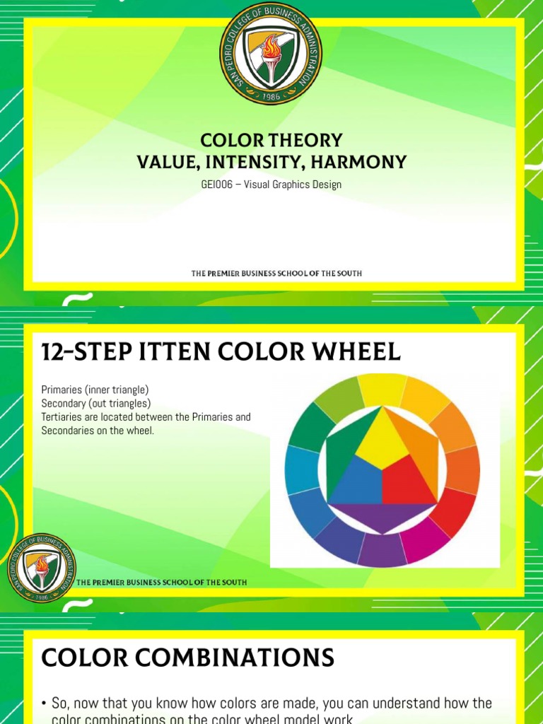 Color Theory - Value, Intensity, Harmony | PDF | Color | Vision