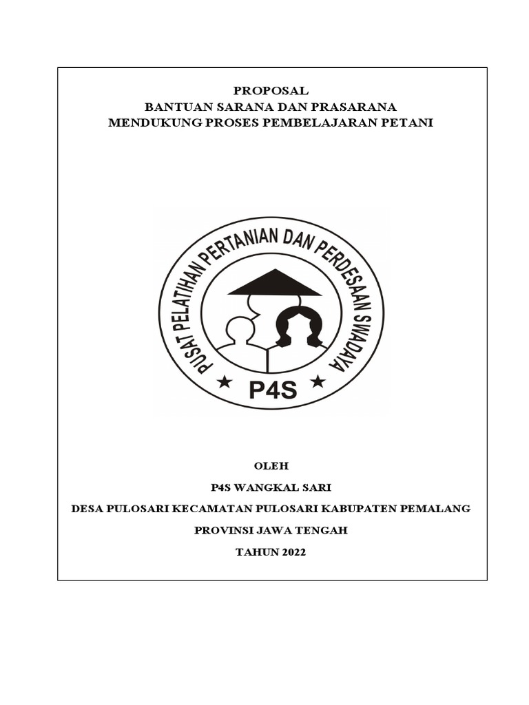Proposal P4S Wangkal Sari New | PDF