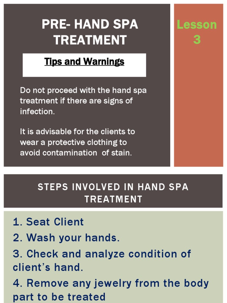 Hand Spa Treatment | PDF | Hand | Finger