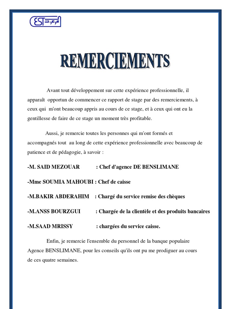 Remerciment | PDF