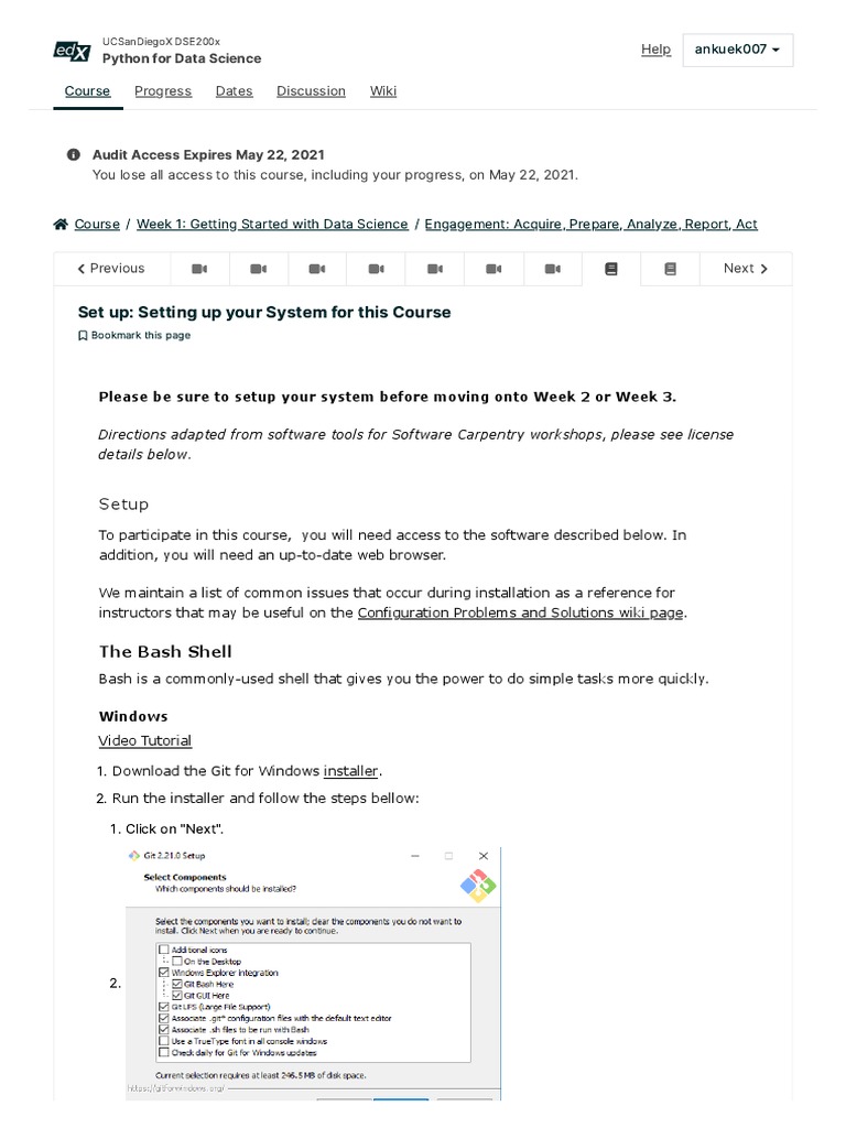Getting Started With Data Science - Week 1 | PDF | Command Line Interface | Installation ...