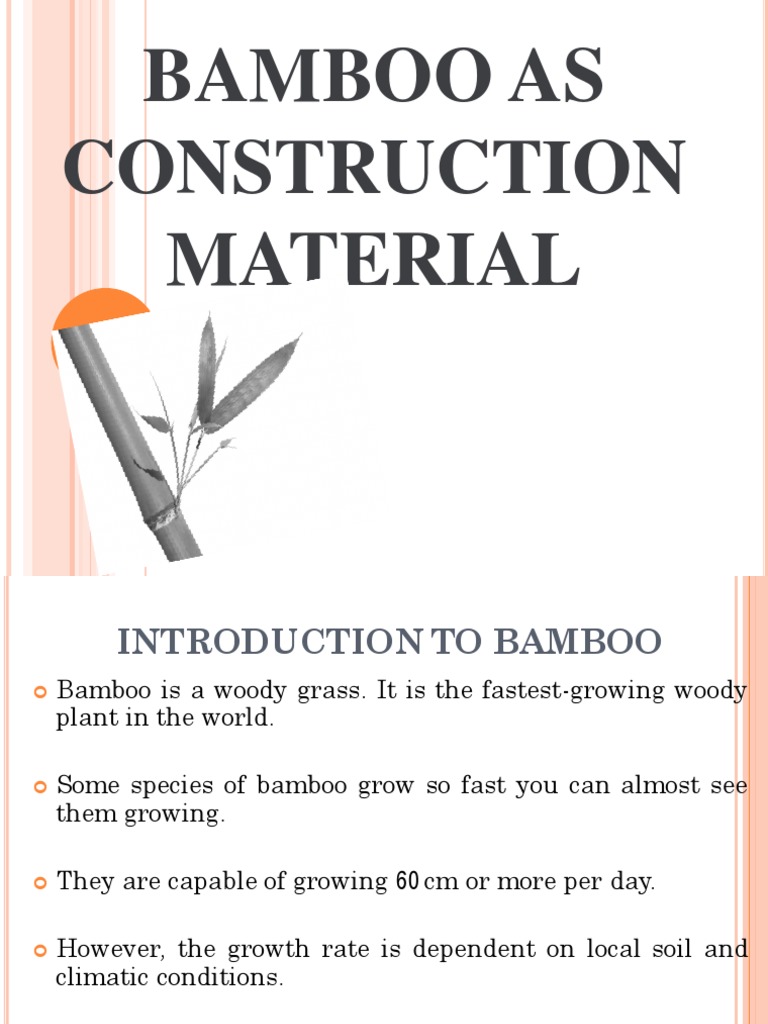 Bamboo As Cost Effective Construction Material | PDF | Concrete ...