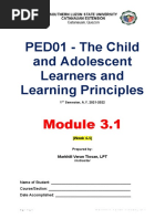 Module in ED101 Child and Adolescent Learners and Learning Principles PDF | PDF | Cognitive ...