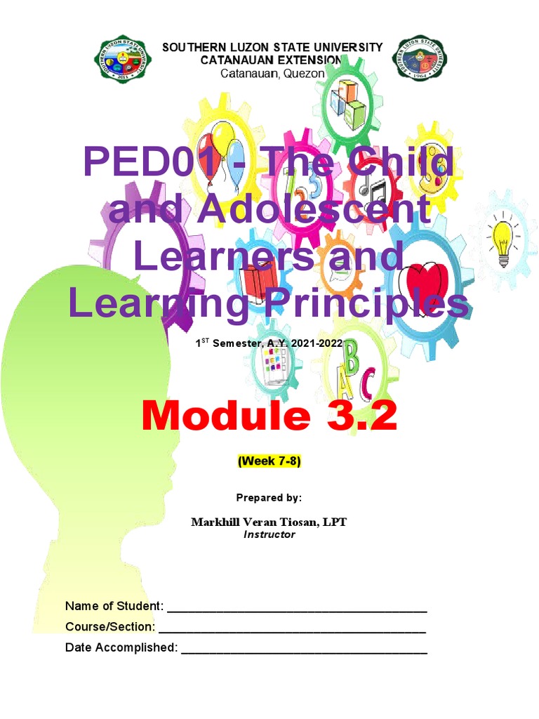 Module 3.2 - The Child and Adolescent Learners and Learning Principles | Download Free PDF ...