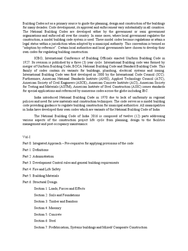 National Building Code of India 2016 | PDF | Building Code | Design