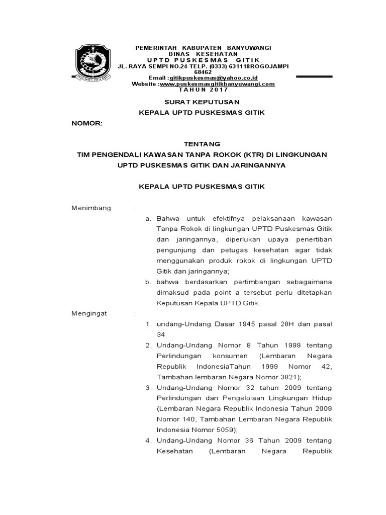 Tim KTR Puskesmas Gitik | PDF