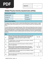 Godin Leisure-Time Exercise Questionnaire - 070815 | PDF