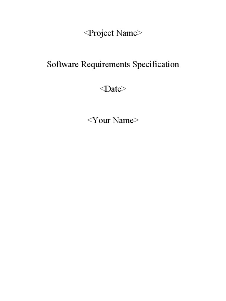 SRS Template For Project | PDF | Specification (Technical Standard) | Use Case