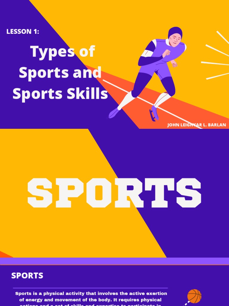Lesson 1:: Types of Sports and Sports Skills | PDF | Sports | Volleyball
