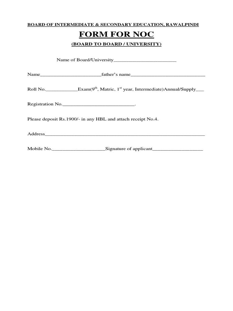 8.form of Noc (Eng) | PDF