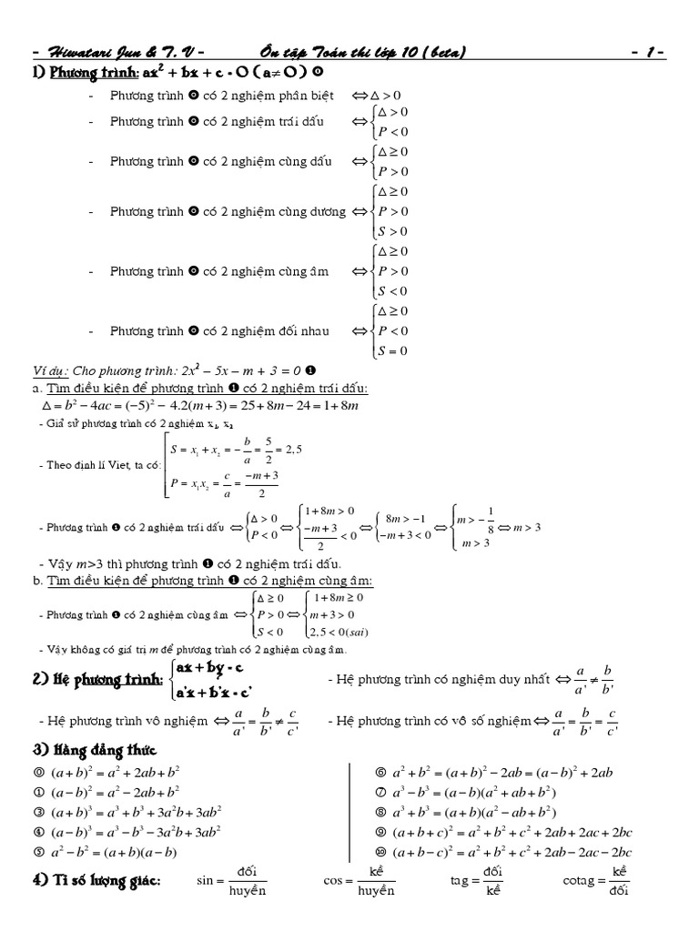 Cong Thuc Toan Lop 9 File PDF | PDF