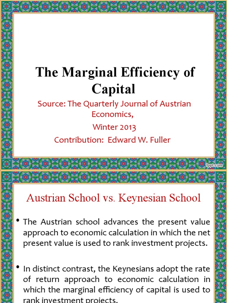 Marginal Efficiency of Capital | PDF | Net Present Value | Present Value