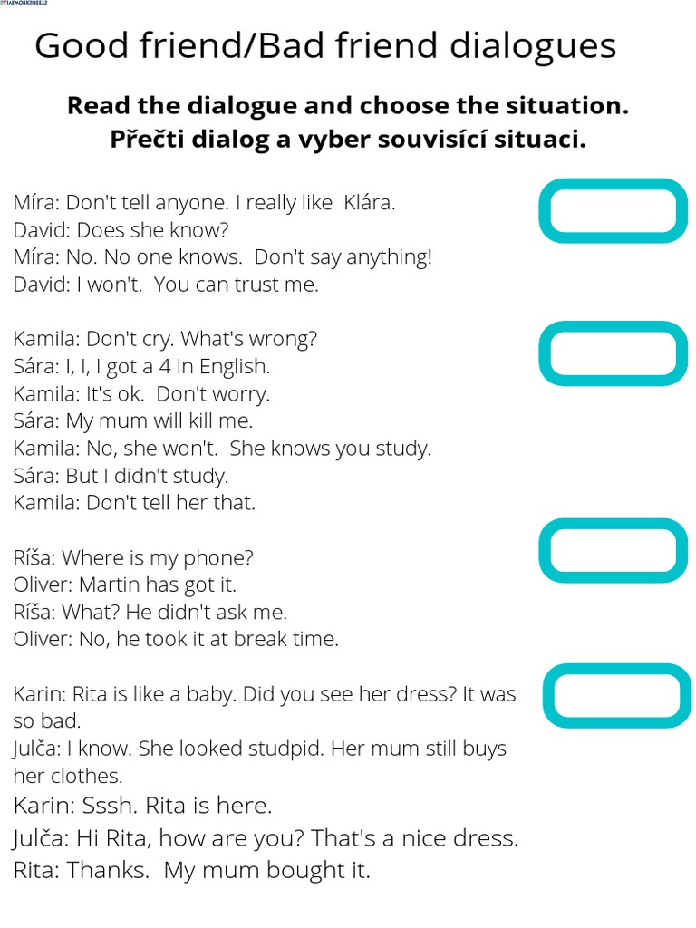 Good Friend Bad Friend | PDF