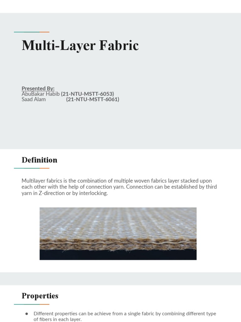 Multi Layer Fabric | PDF | Textiles | Weaving