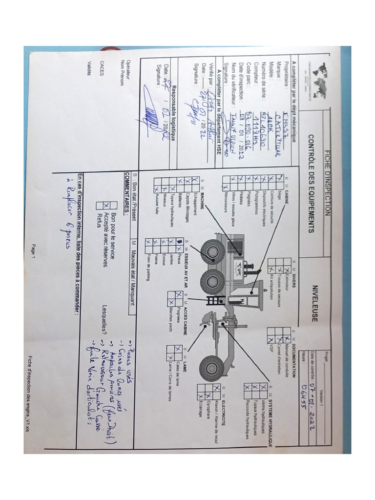 Fiche D'inspection | PDF