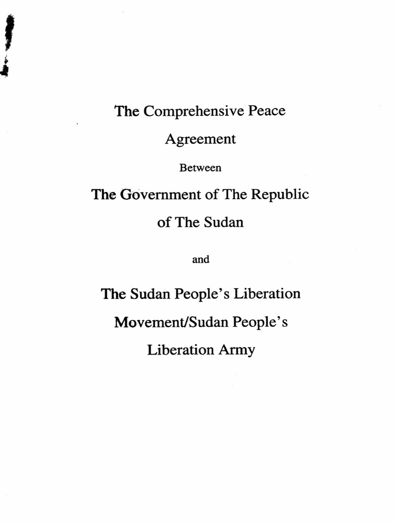 01 Sudan - Comprehensive Peace Agreement | PDF