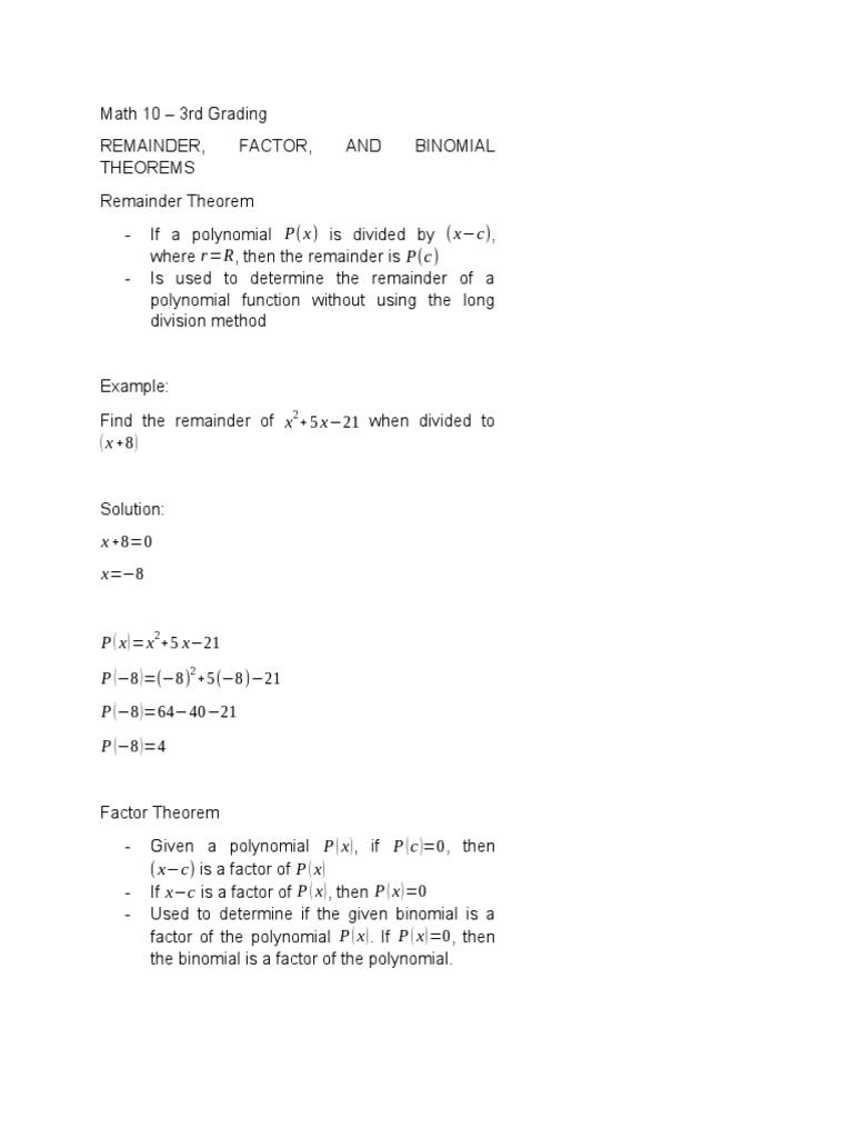 Math 10 3rd Grading | PDF