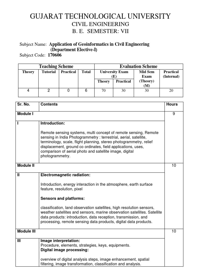 Application of Geoinformatics in Civil Engineering - Department ...