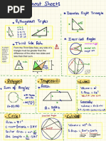GRE Math Cheat Sheet | PDF | Area | Graduate Record Examinations