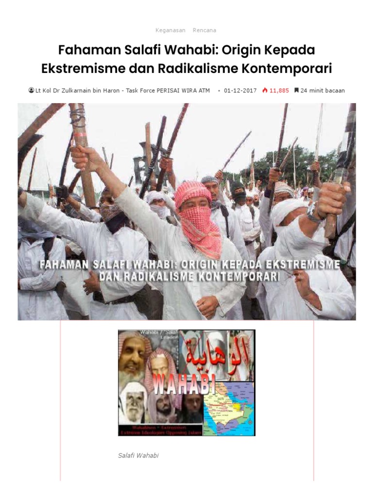 Fahaman Salafi Wahabi - Origin Kepada Ekstremisme Dan Radikalisme ...